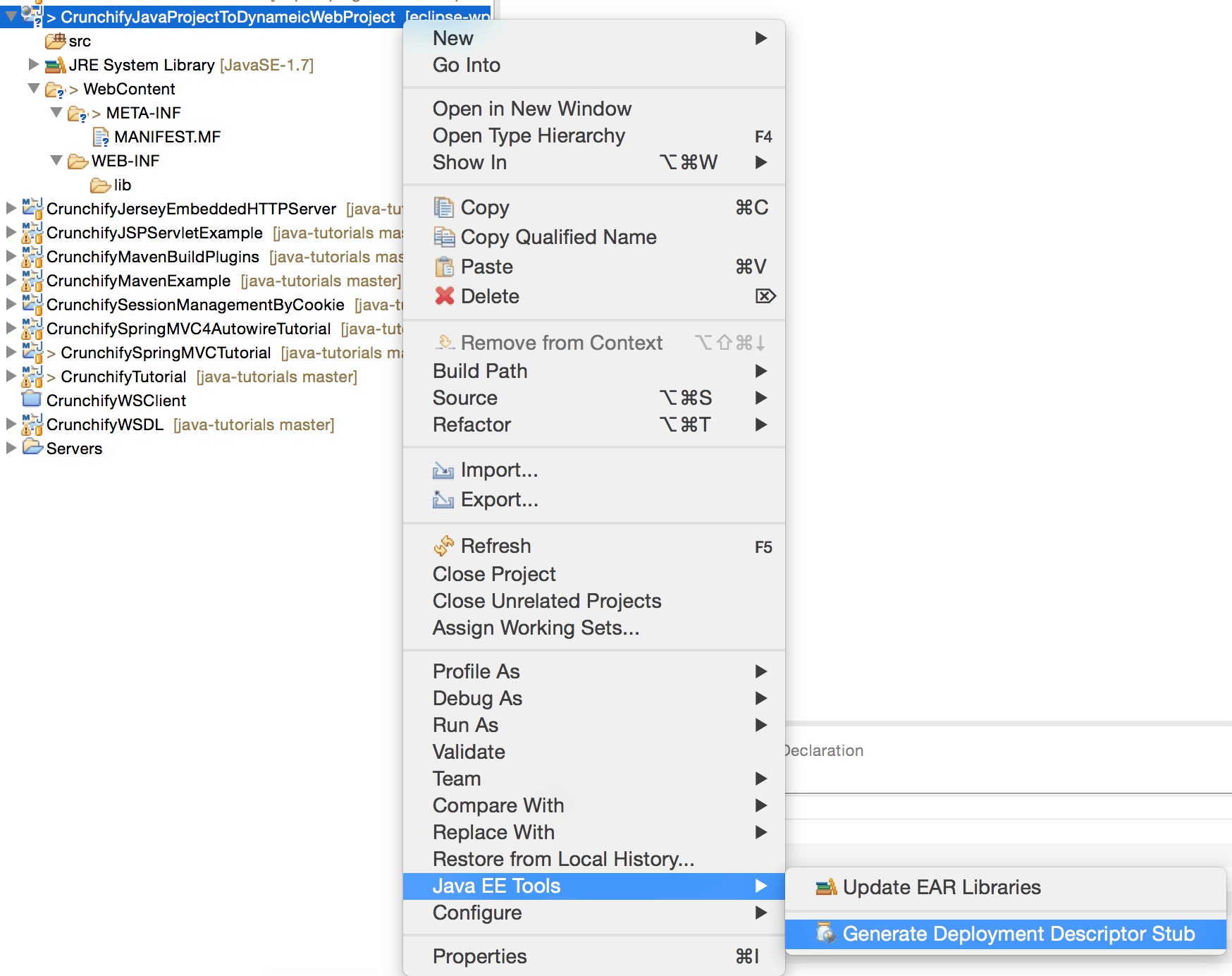 Eclipse Missing Web xml File How Can I Create Web xml In Eclipse