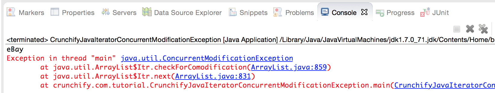 Java Iterator ListIterator Fundamentals And ConcurrentModification Exception Crunchify