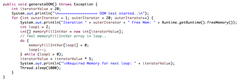 How to Generate Out Of Memory (OOM) in Java Programatically • Crunchify