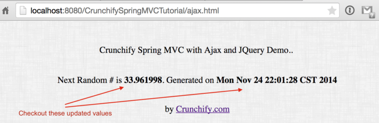 How To Use Ajax And Jquery In Spring Web Mvc Jsp Application • Crunchify