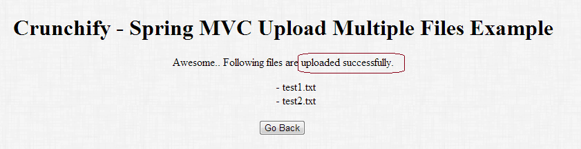 How To Upload Multiple Files To Specific Location Using Spring MVC 