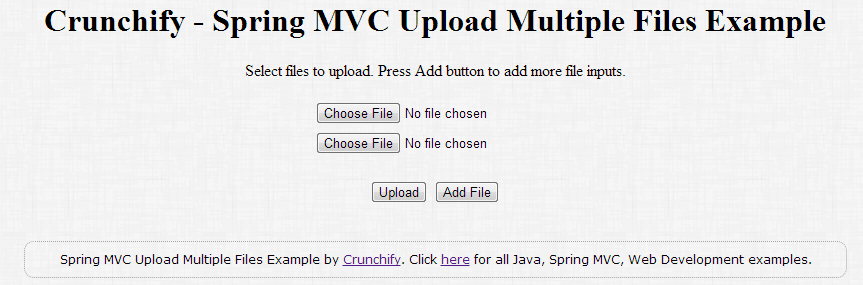 How To Upload Multiple Files To Specific Location Using Spring MVC 