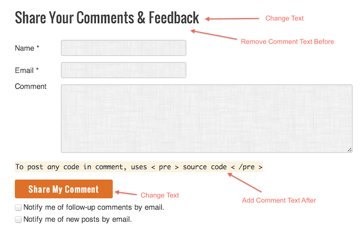 How To Customize Default Comment Form In Genesis 2 0 HTML5 Framework 