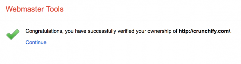 How to Find Google WebMaster Meta Tag Value for All in One Webmaster Premium • Crunchify