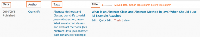 How to Move WordPress Admin Column Before OR After any other Column? manage_post_columns Hook ...