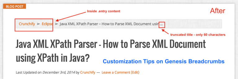 How to Modify / Customize Genesis Framework Breadcrumbs for your WordPress Blog? • Crunchify