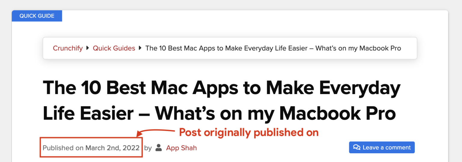 How to Display Last Updated On: Date/Time of WordPress Blog Post ...
