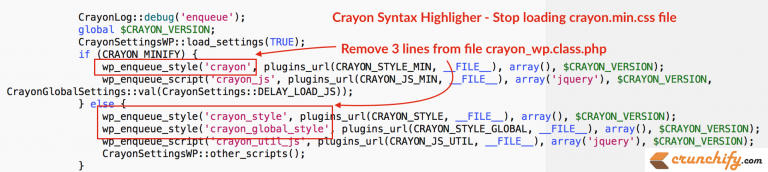 Crayon Syntax Highlighter WordPress Plugin - How to Stop Loading 3 CSS ...