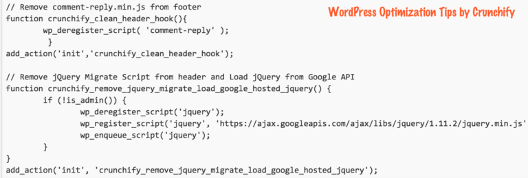 How to Deregister / Remove comment-reply.min.js, jquery-migrate.min.js and responsive-menu.js ...