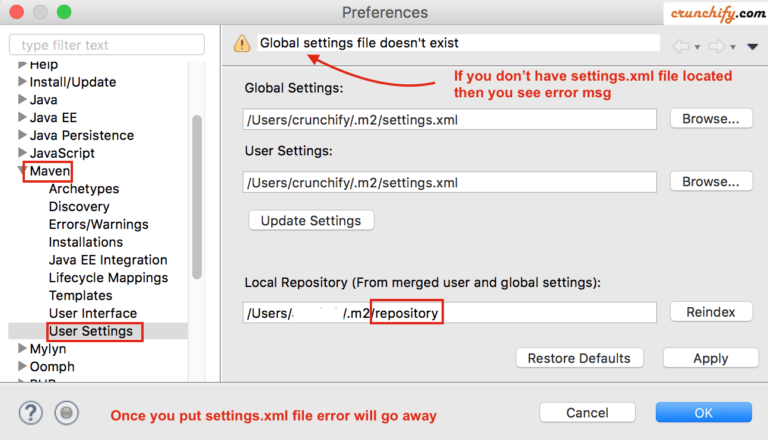 Missing Maven Settingsxml File For Your Eclipse What If You Need Two