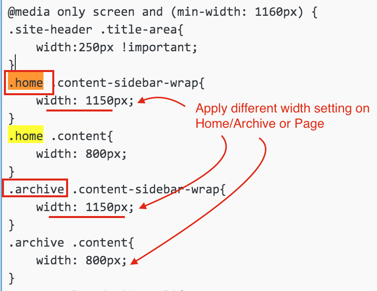 How To Apply CSS Only On Home Archive Page Or Custom Post Type