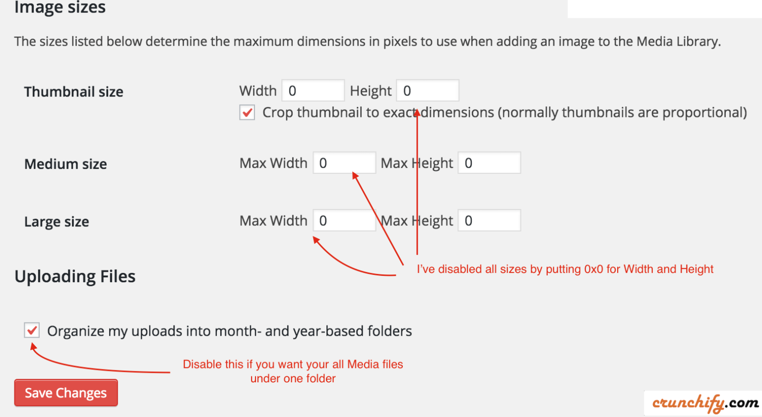 How to Change Default Media/Image Upload Location in WordPress? • Crunchify