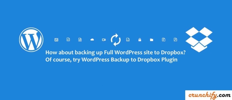 How about backing up Full WordPress site to Dropbox? Of course, try ...