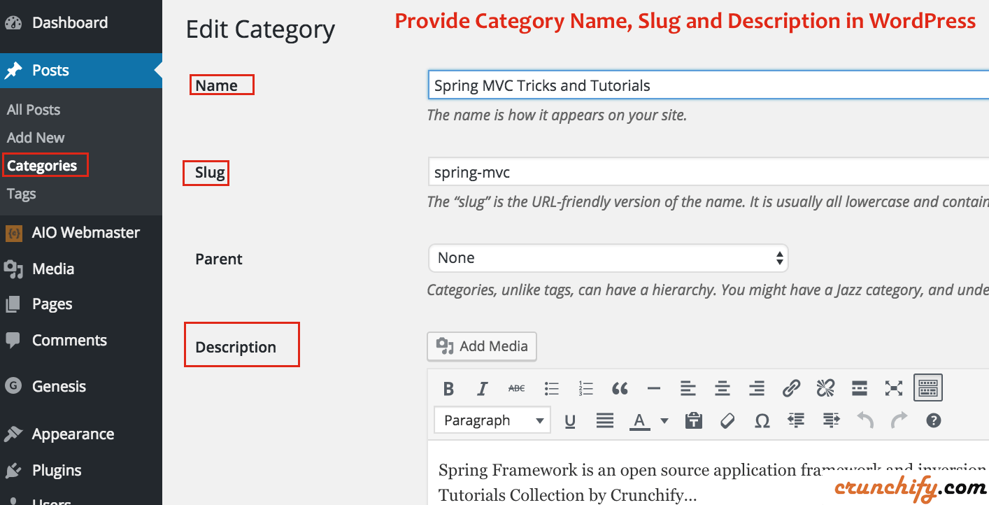 How To Automatically Display Titles And Description On Category