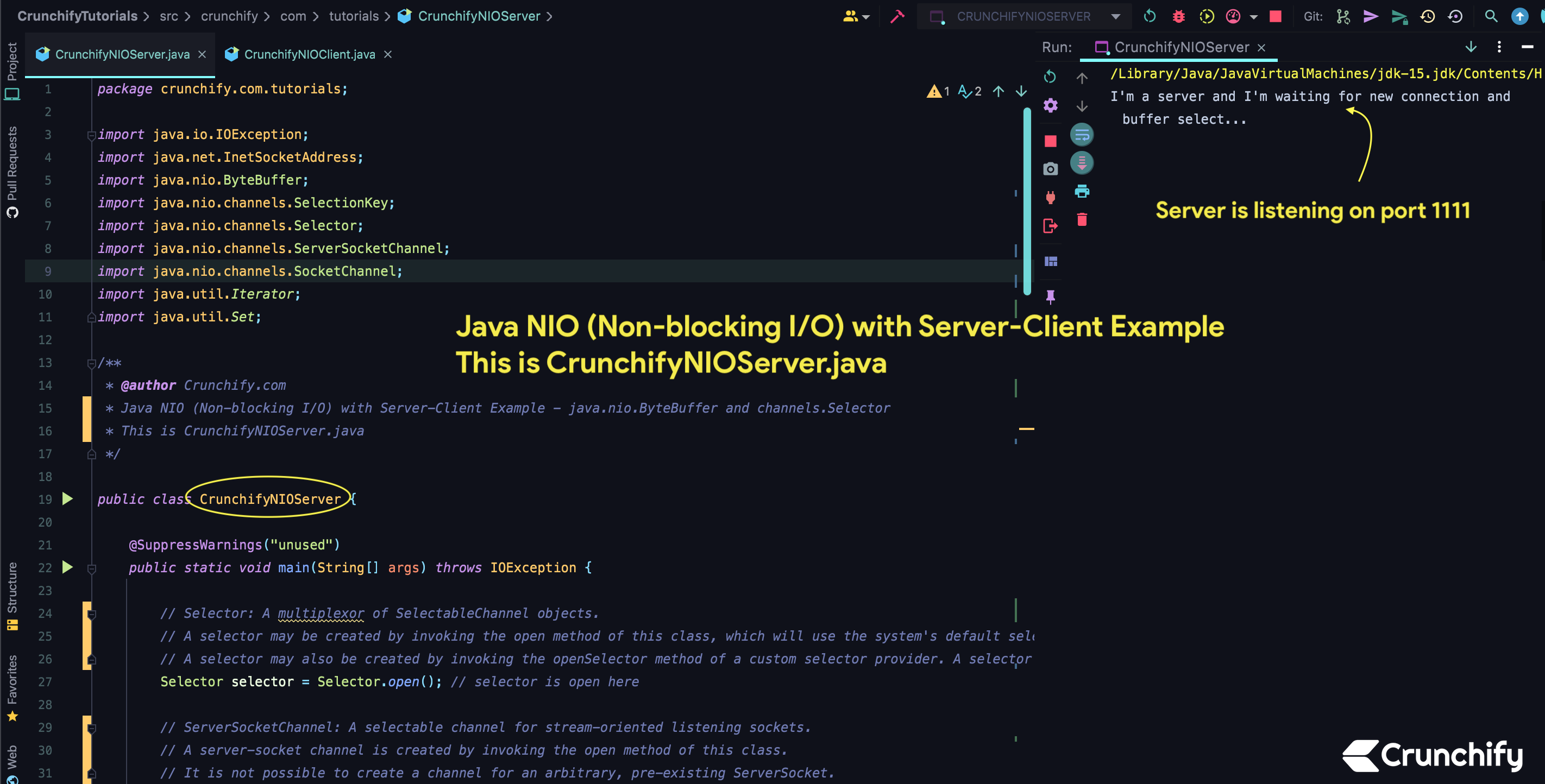 Java NIO Non blocking I O With Server Client Example Java nio 