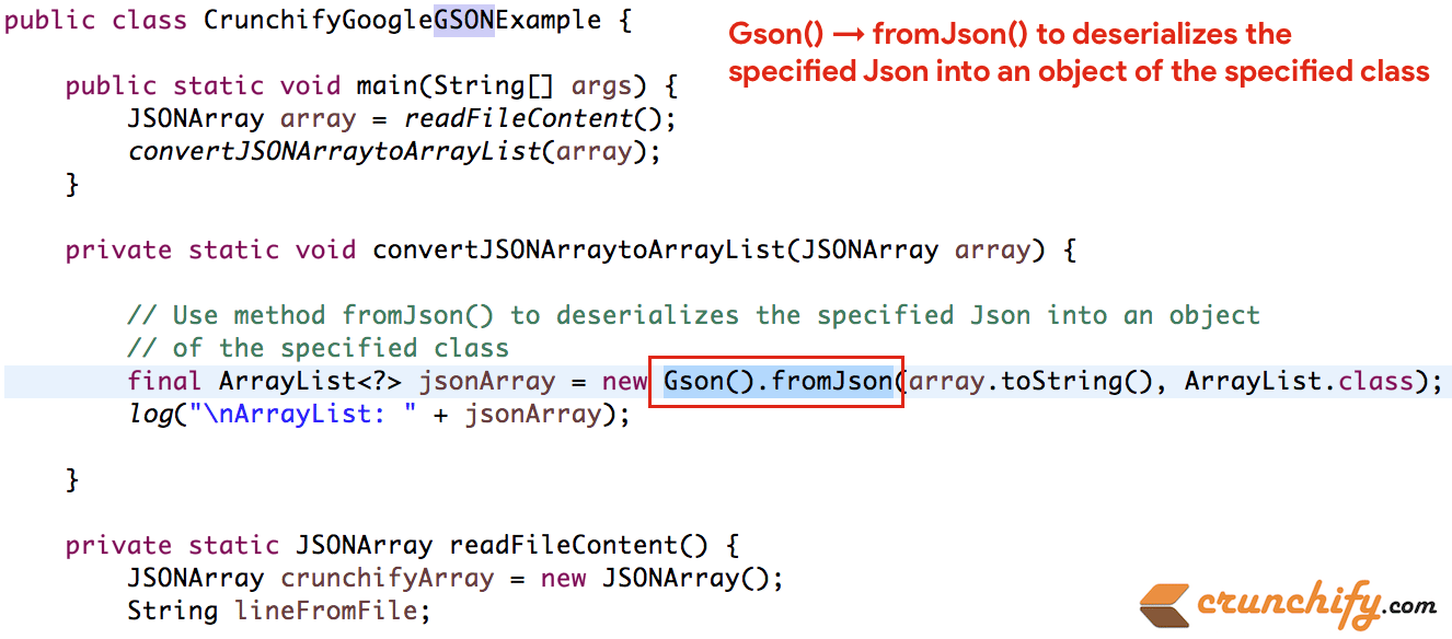 How To Use Gson FromJson To Convert The Specified JSON Into An 