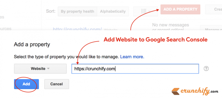 How to Setup Google Search Console (Webmaster Tools) for WordPress Blog for First Time? • Crunchify