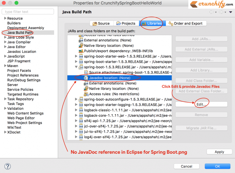 In Eclipse How To Fix This Element Neither Has Attached Source Nor Attached Javadoc And Hence