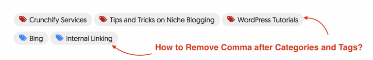 How to Remove Comma (,) Between Categories and Tags In Genesis WordPress? • Crunchify