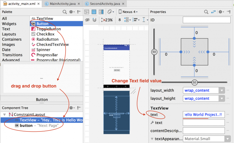 How to Build Your First Hello World Android App with Android Studio ...