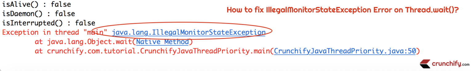 How To Fix Exception In Thread Main Java Lang Illegalmonitorstateexception Error On Thread
