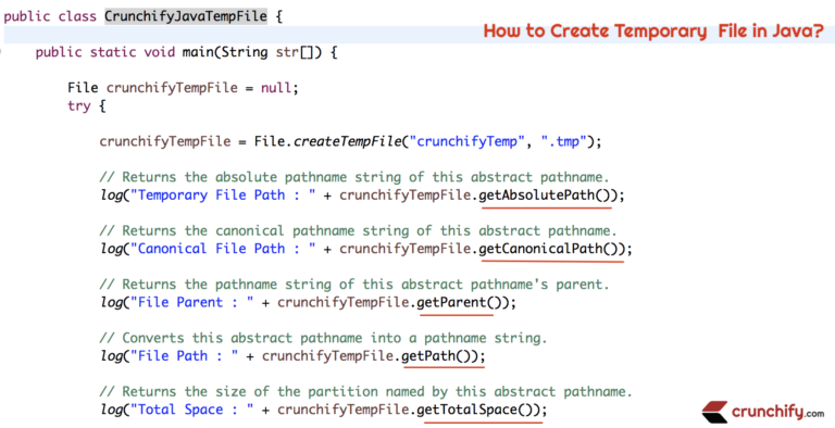 How to Create Temporary File in Java? • Crunchify