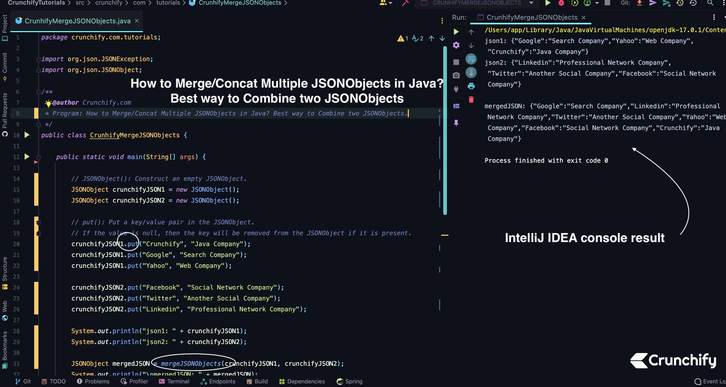 How To Merge Concat Multiple JSONObjects In Java Best Way To Combine Two JSONObjects Crunchify
