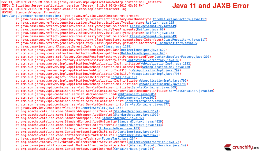 Java 11 And How To Fix Java lang TypeNotPresentException Type Javax