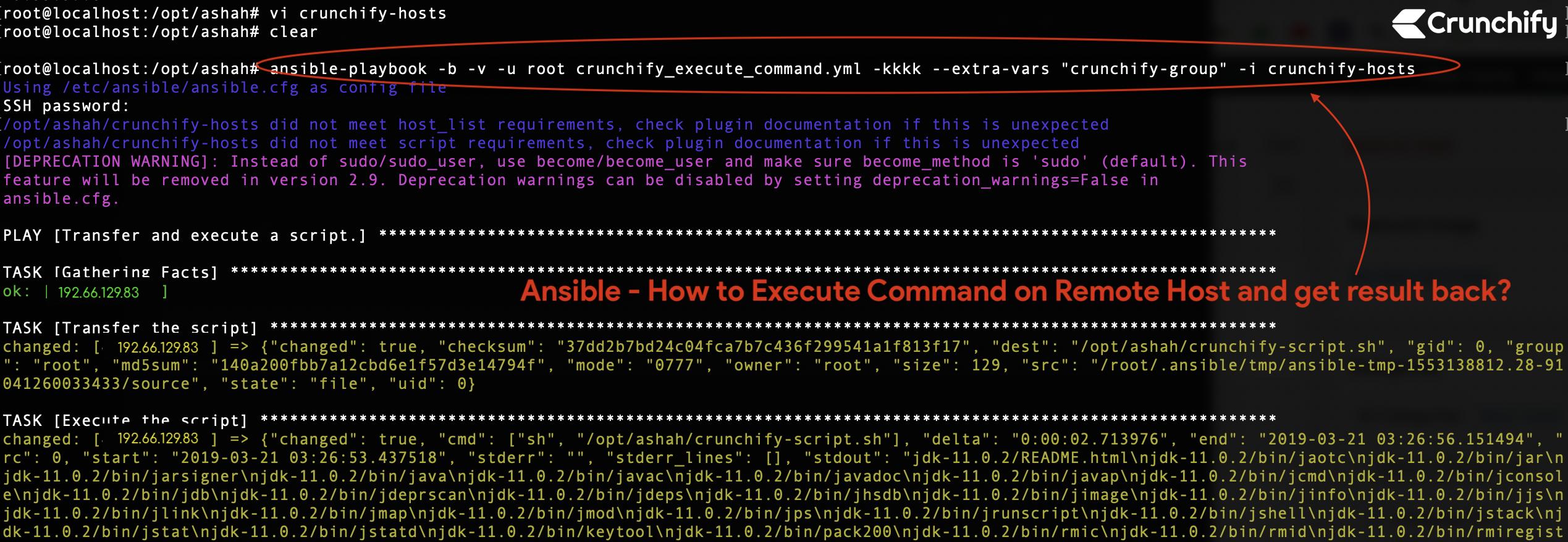 Ansible How To Execute Commands On Remote Hosts And Get Command Result