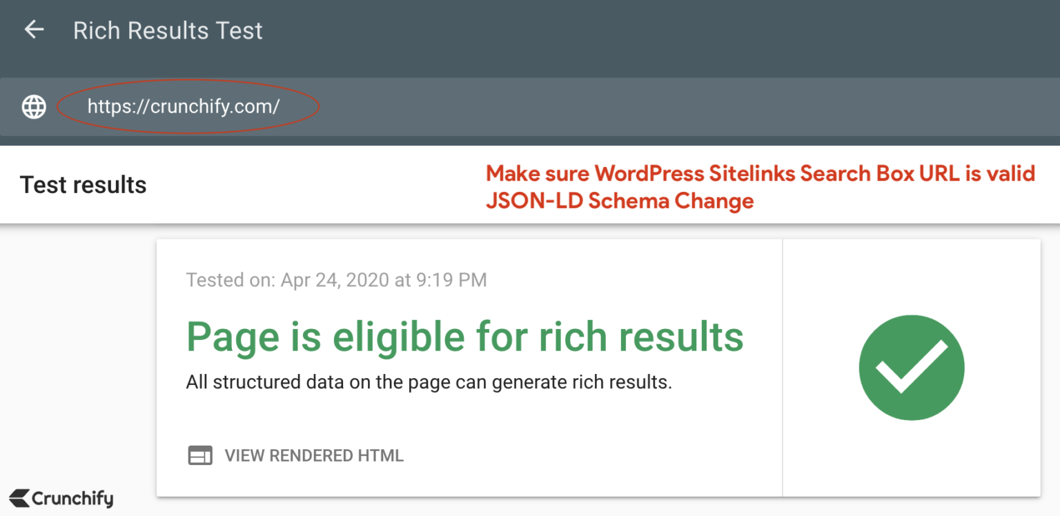 How to Validate WordPress Sitelinks Search Box JSON-LD Schema? Modify ...