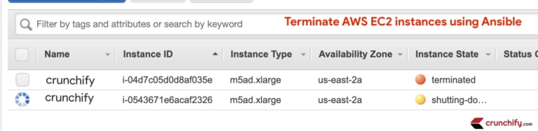 Ansible: How to terminate all AWS EC2 instances using Ansible script ...