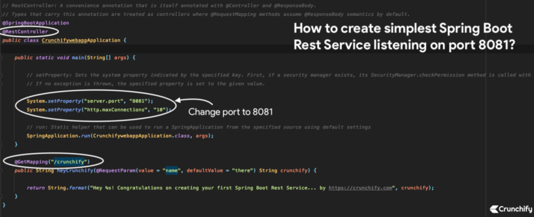 How to create simplest Spring Boot Rest Service listening on port 8081 ...