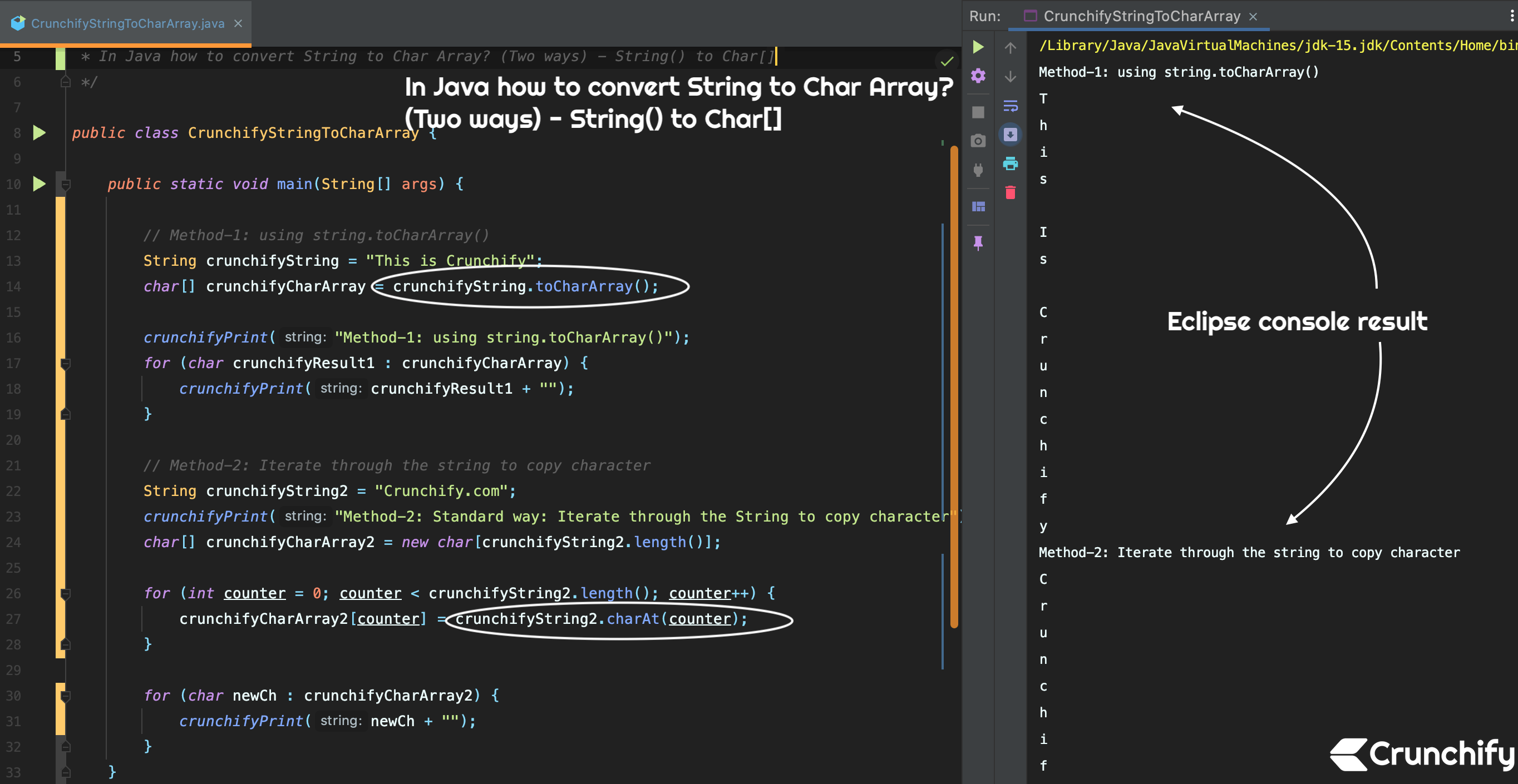 In Java How To Convert String To Char Array Two Ways String To 
