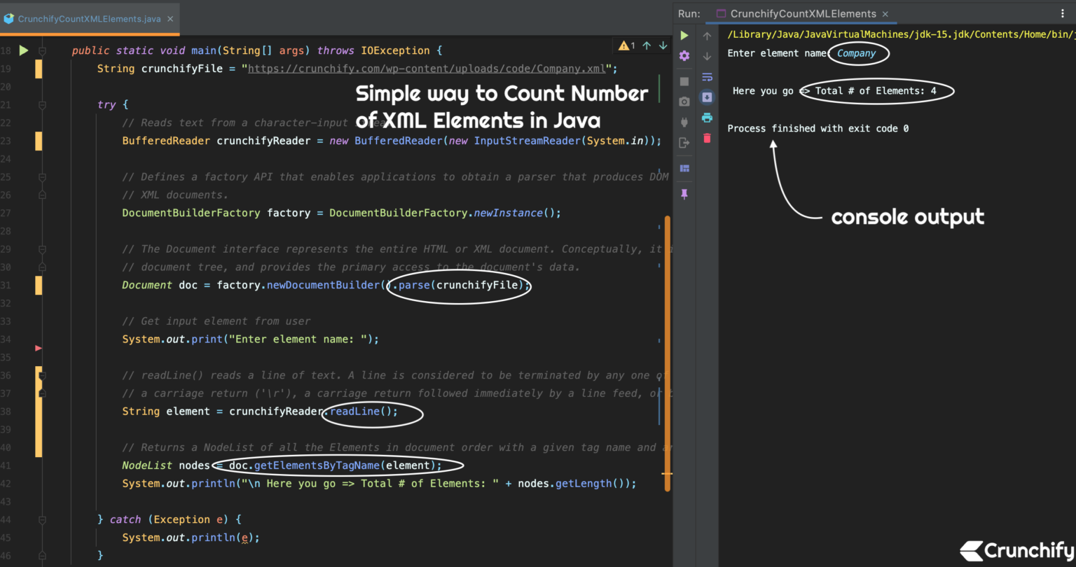 Simple Way To Count Number Of Xml Elements In Java • Crunchify