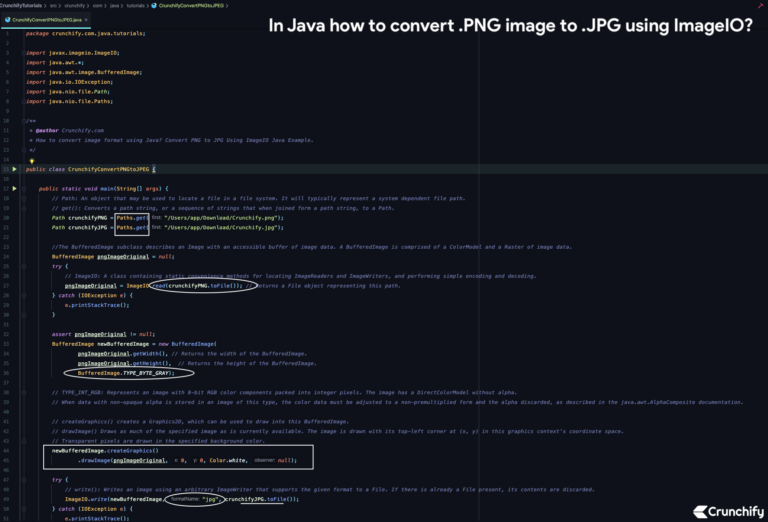In Java how to convert .PNG image to .JPG using ImageIO and ...