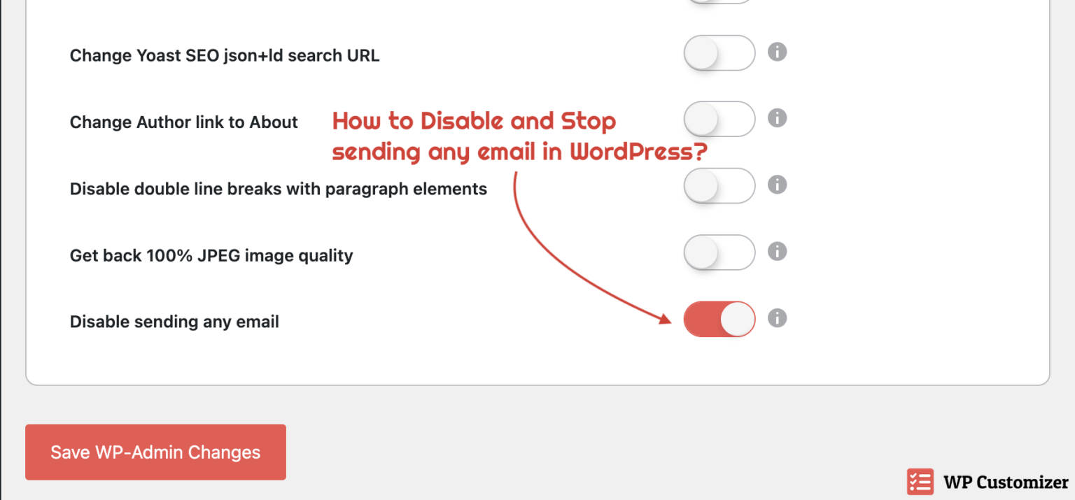 How to Disable and Stop sending any email in WordPress? • Crunchify