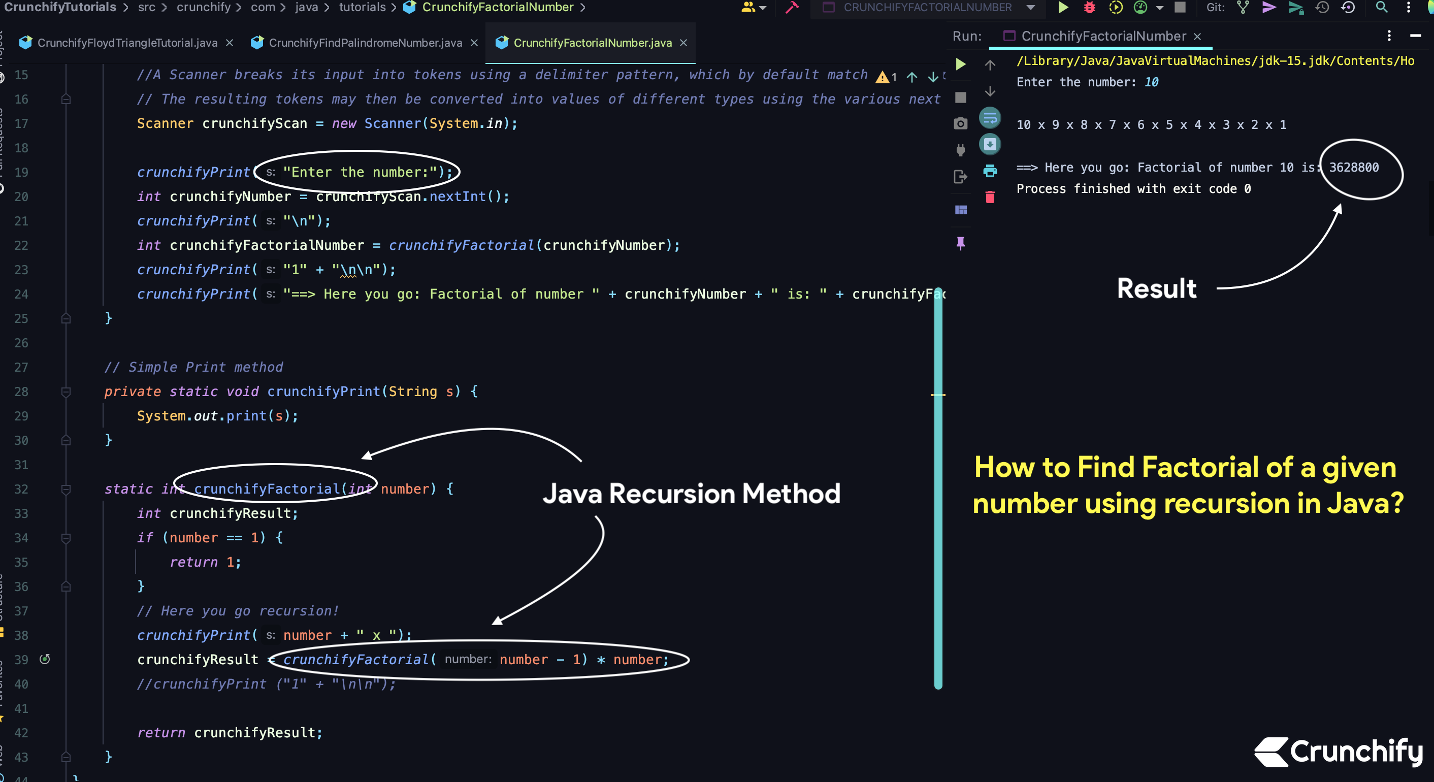 How To Find Factorial Of A Given Number Using Recursion In Java 