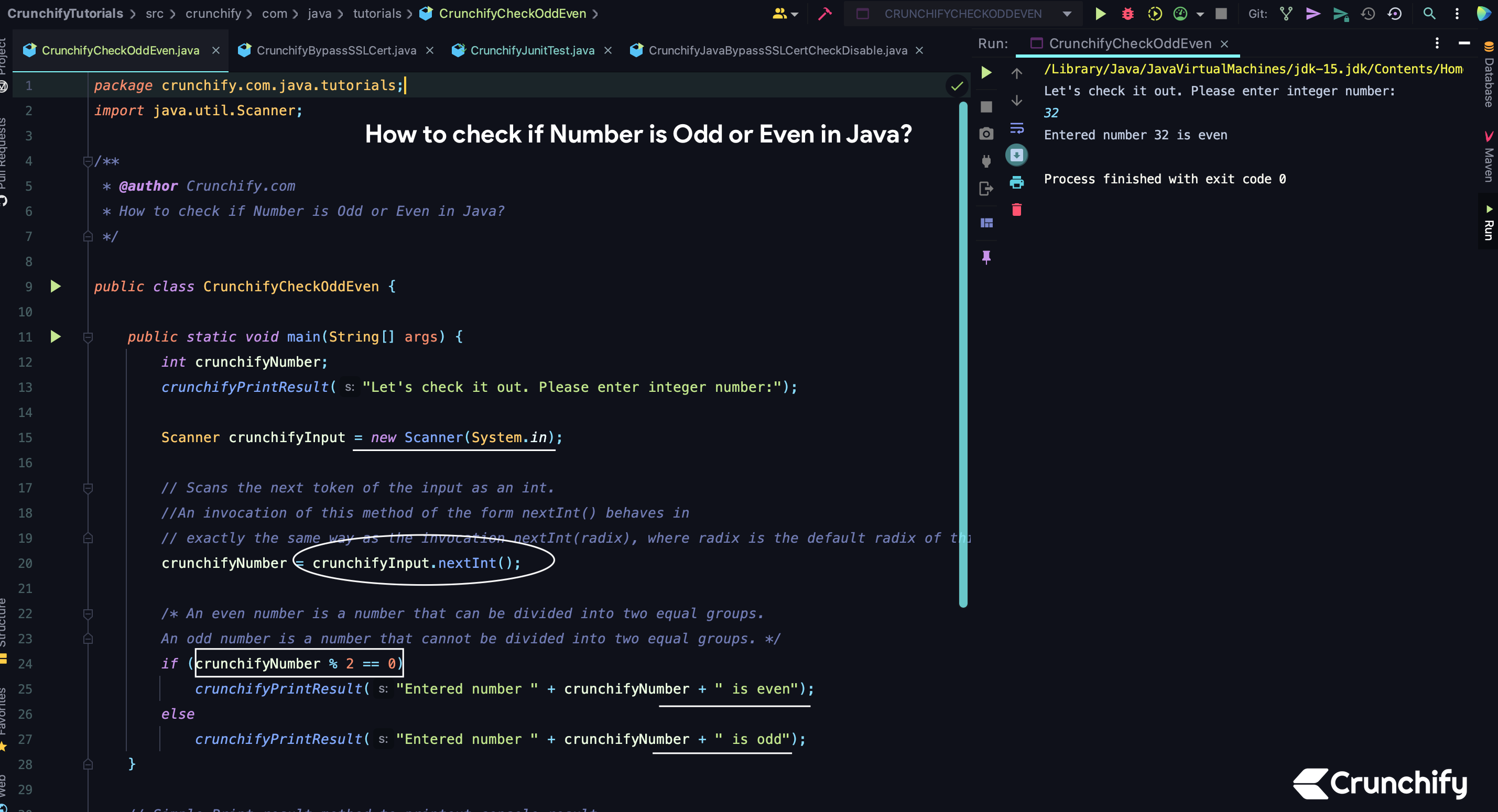 How To Check If Number Is Odd Or Even In Java Crunchify