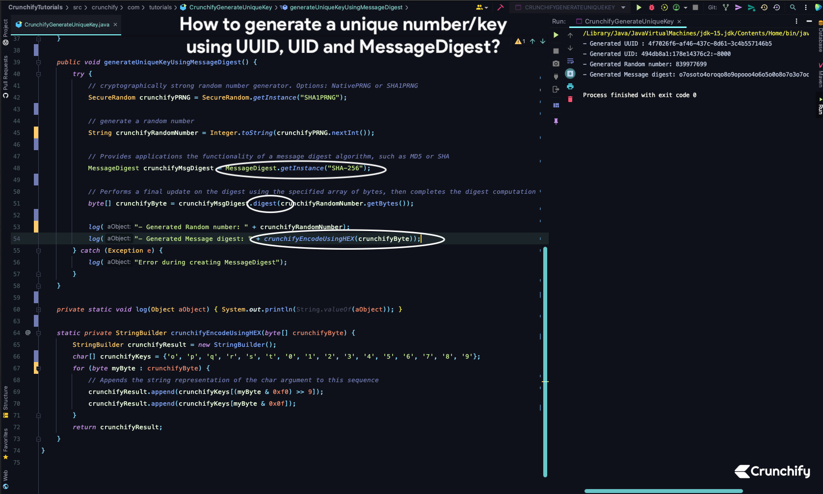 UUID UID SecureRandom Or Message Digest Number Of Ways To Create 