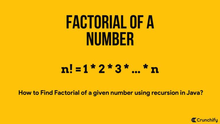 How to Find Factorial of a given number using recursion in Java ...
