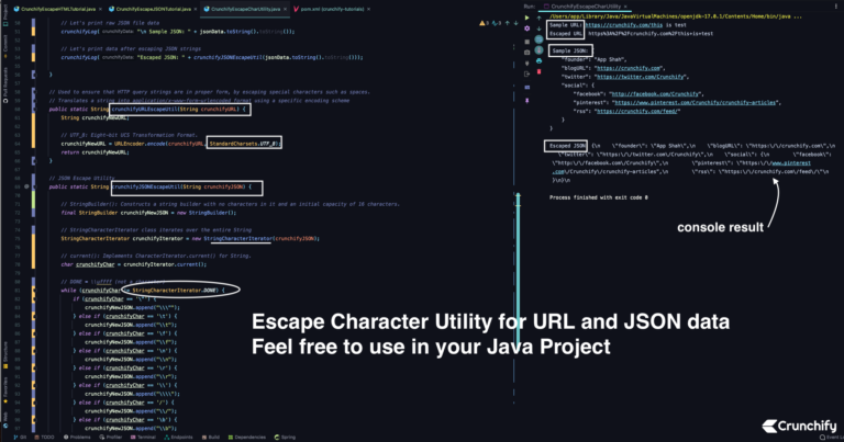 Escape Character Utility for URL and JSON data - Feel free to use in ...