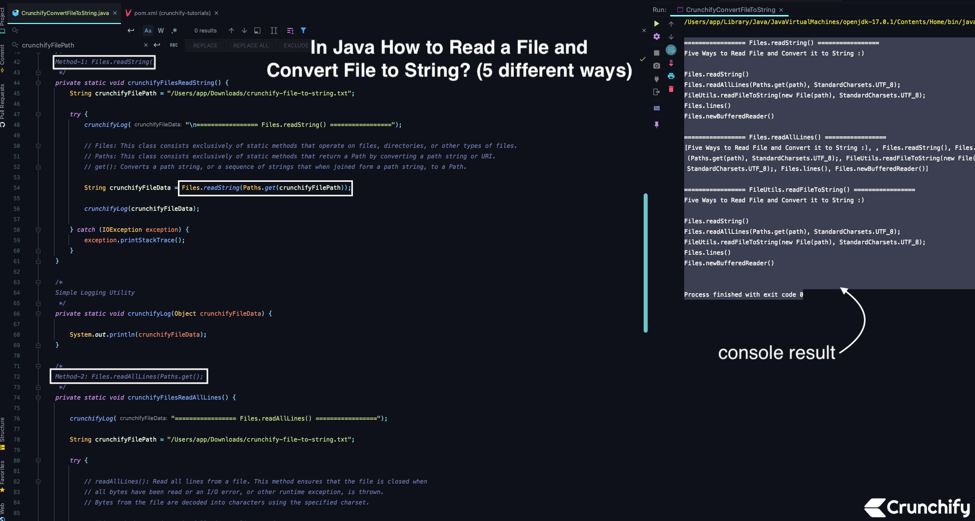 In Java How to Read a File and Convert File to String? (5 different ways) • Crunchify
