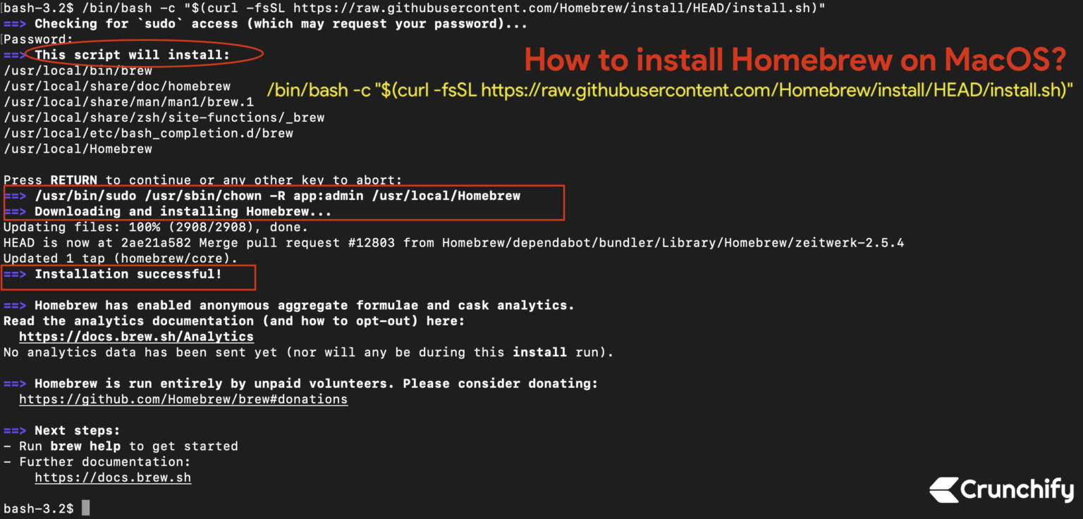 How to install Homebrew on MacOS? • Crunchify