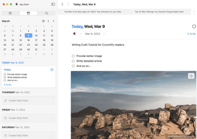 Craft - The Best Modern Note-Taking App in the Market • Crunchify