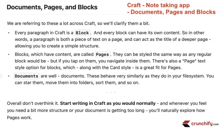 Craft - The Best Modern Note-Taking App in the Market • Crunchify