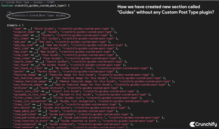 How we have created new section called "Guides" without any Custom Post ...