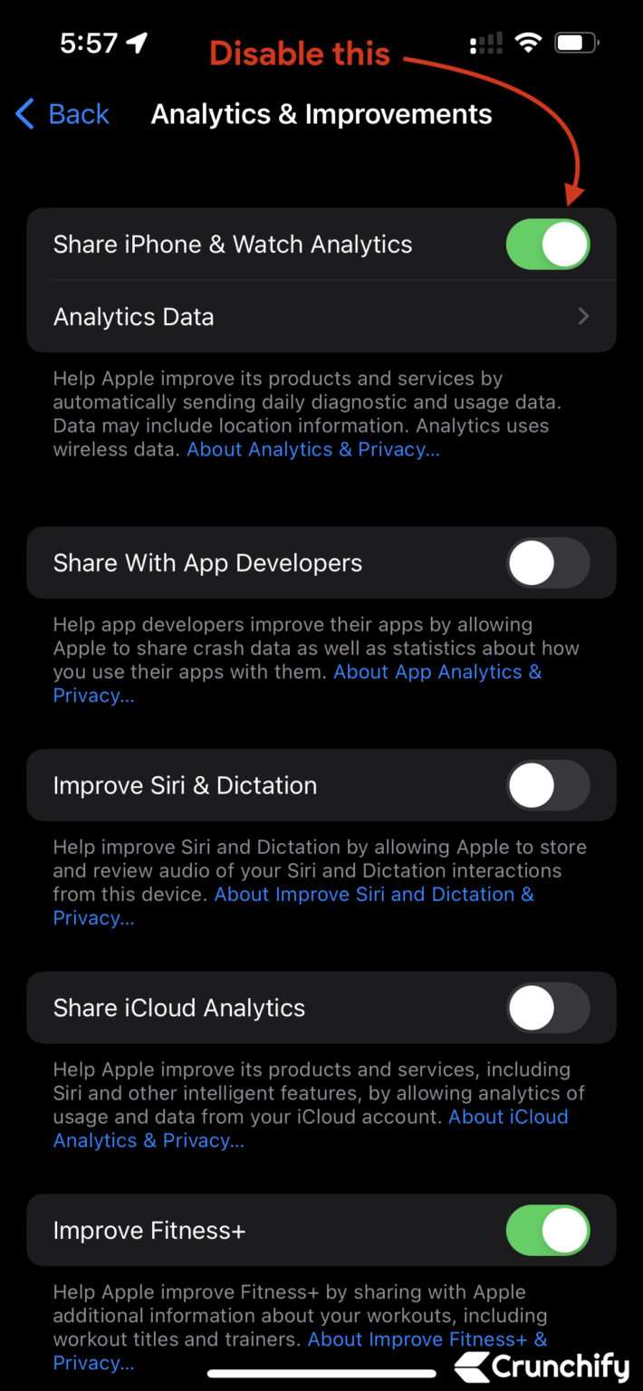 How to Stop Sharing Analytics Data to Apple - Change your iPhone, iOS ...