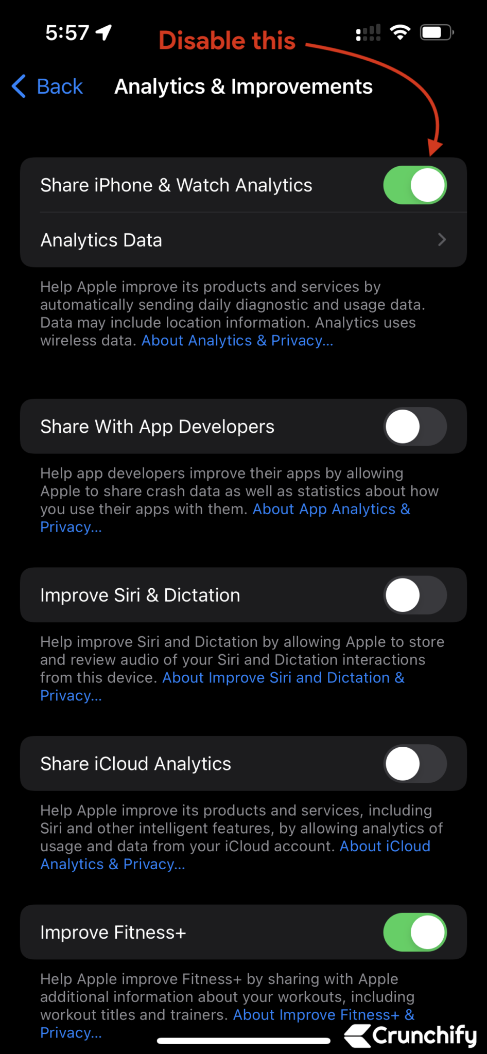 How to Stop Sharing Analytics Data to Apple - Change your iPhone, iOS ...