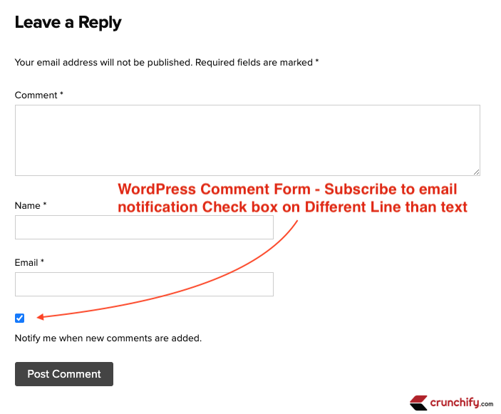 How To Align The Checkbox And Label In Same Line CSS Fix Crunchify