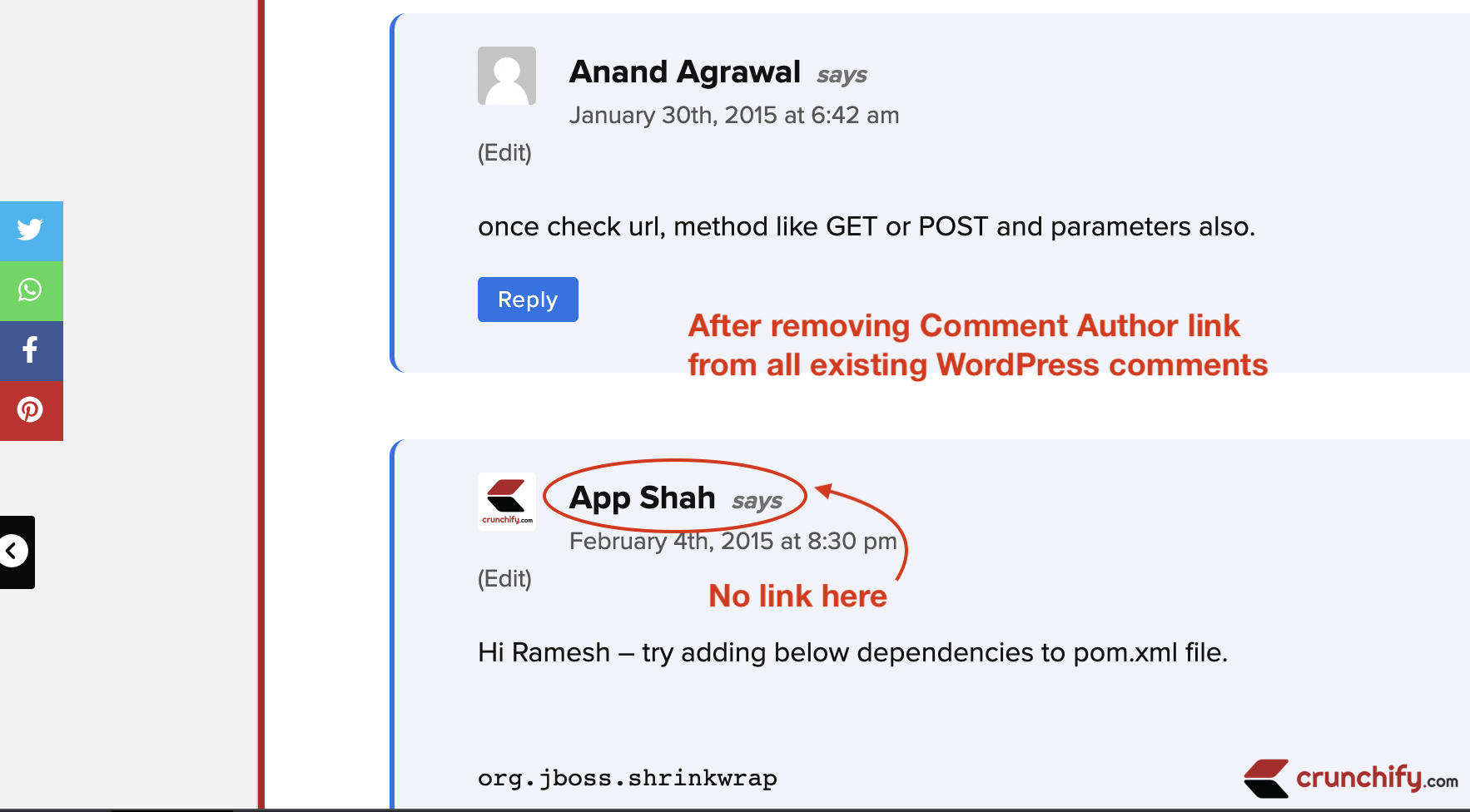 How To Remove Comment Author Link From Existing WordPress Comments And 